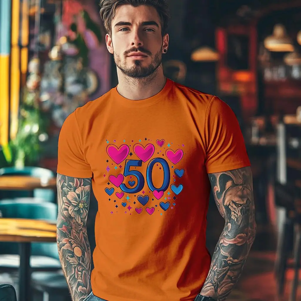 Camiseta Majica sa štampanim printom Cam 905, Muška, Narandžasta