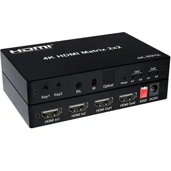 HDMI swich 4K Matrix 2x2 Kettz HM-K252 60Hz