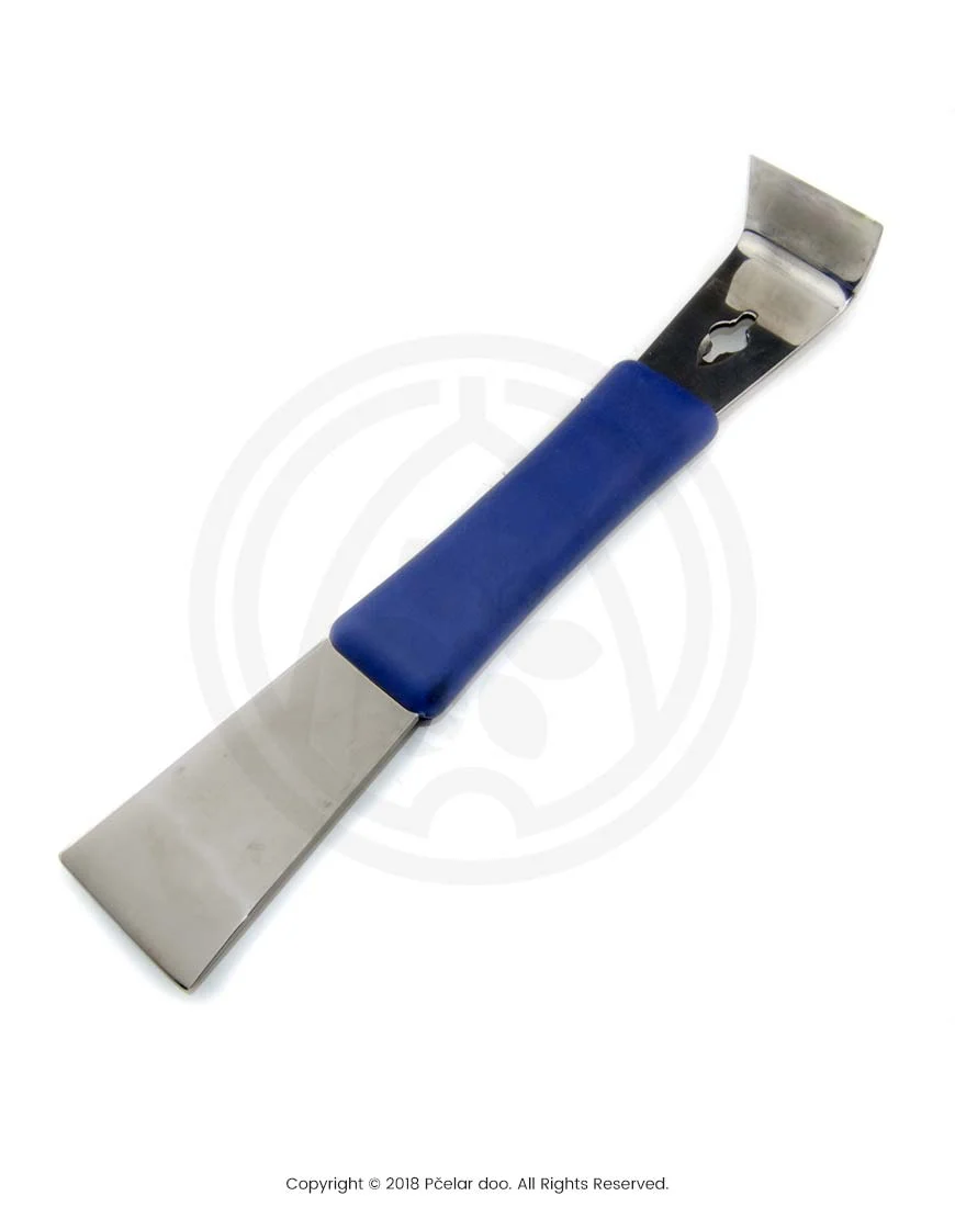 72130 - Pčelarski nož, američki, plavi rukohvat od gume Cr (inox)