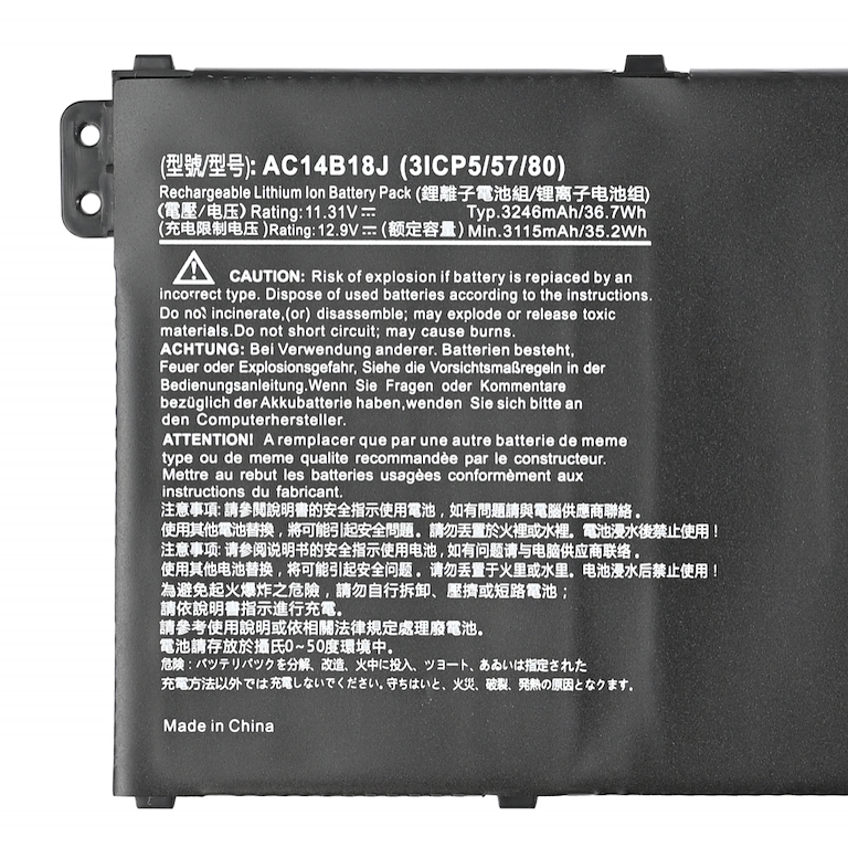 Baterija za laptop Acer ES1-533 11.31V 3246mAh AC14B18J HQ2200 M