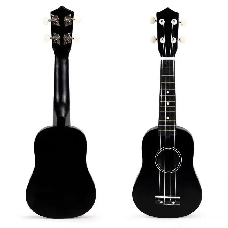 ECO TOYS Ukulele gitara za decu sa 4 žice, crna