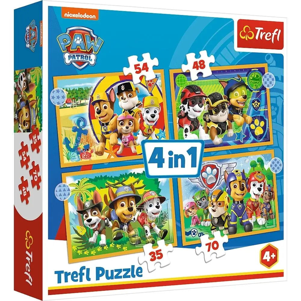Trefl Set slagalica Paw Patrol, 4 komada, 207 delova
