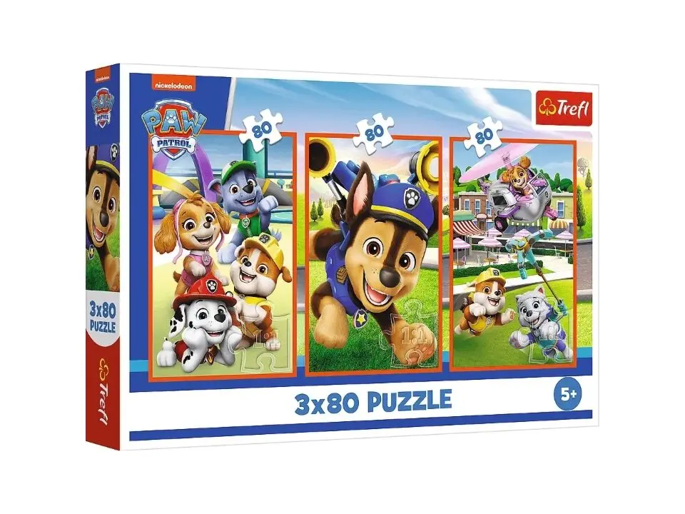 Trefl Set slagalica Paw Patrol, 3 komada, 240 delova