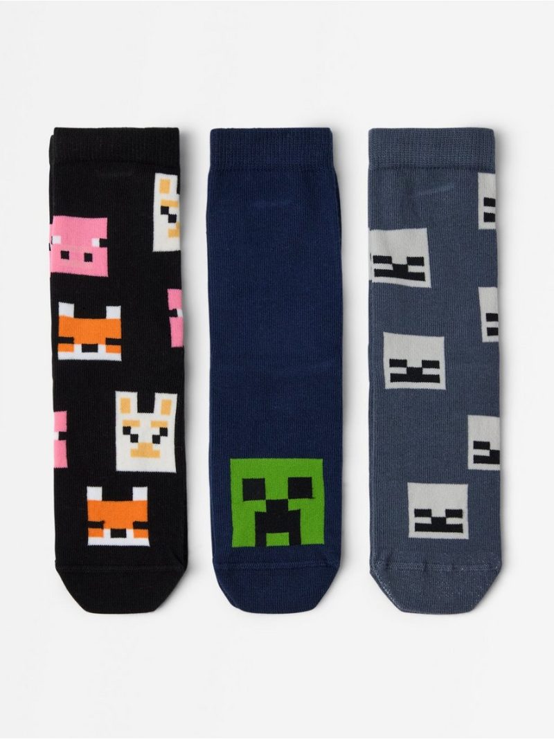 Carape – 3-pack Minecraft socks