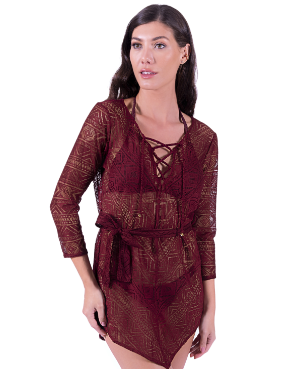 Indonesia Tunic Burgundy