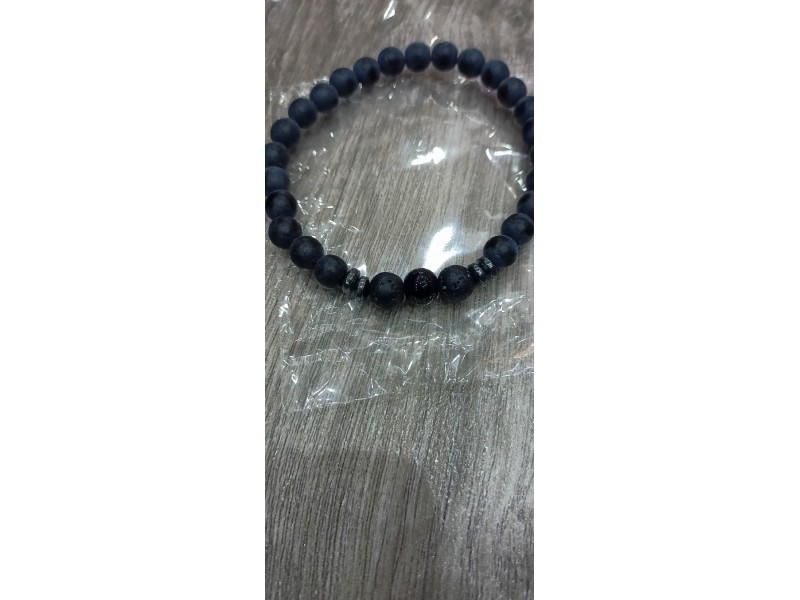 Narukvica Hematit vulkanski kamen NOVO