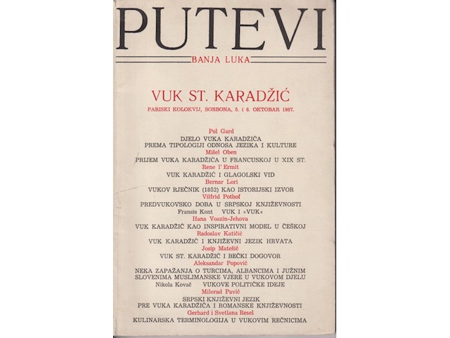 VUK ST KARADŽIĆ / PARISKI KOLOKVIJ, SORBONA 5.6.10.1987