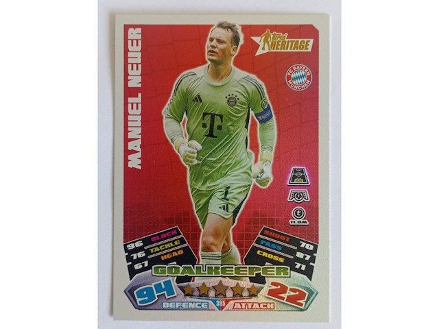 2025/26 Match Attax UCC Manuel Neuer Heritage