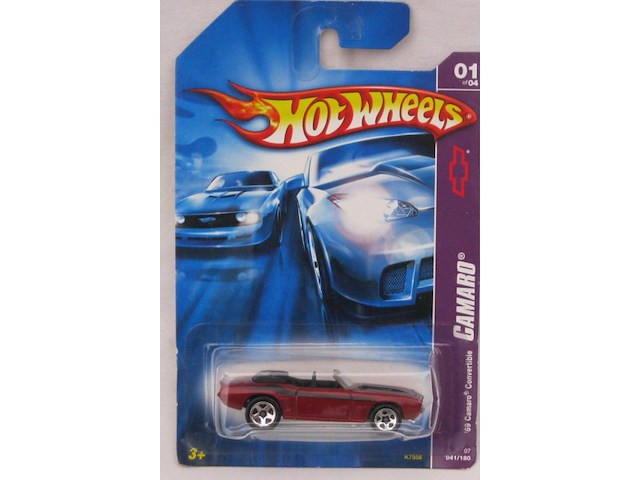 hot wheels chevrolet camaro `69 convertible