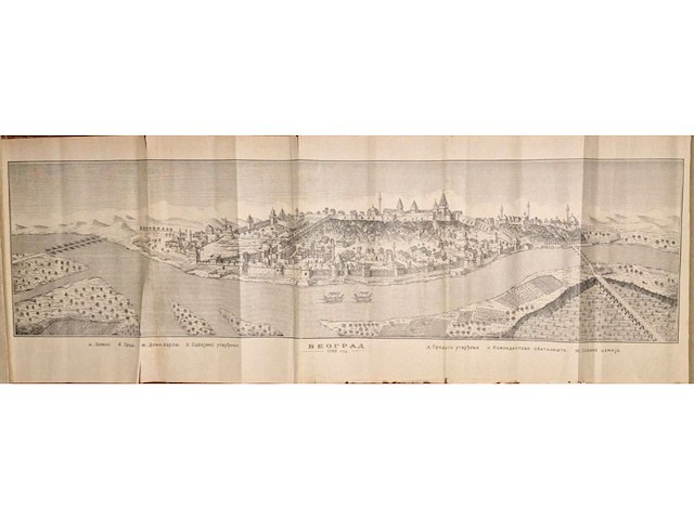 Beograd 1788 – Panorama grada, istorijski plakat / mapa