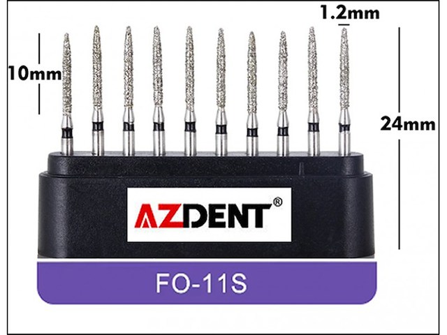 Dijamantski boreri za turbinu FO-11S Azdent