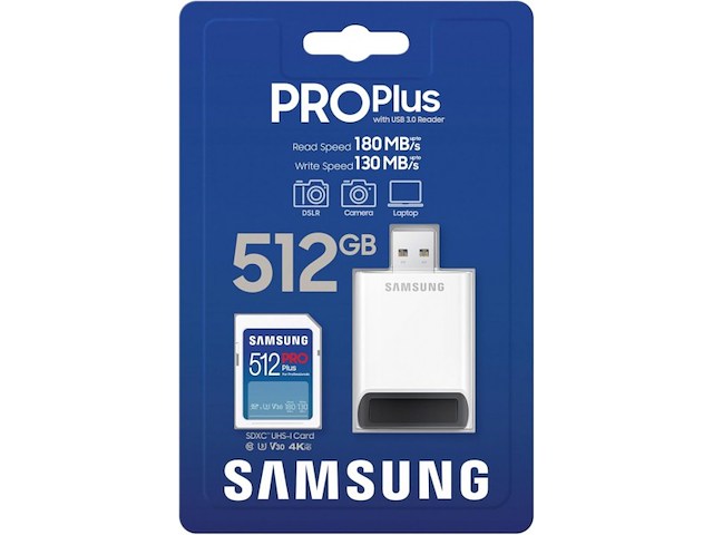 Samsung PRO Plus + READER 512GB - za profesionalce!