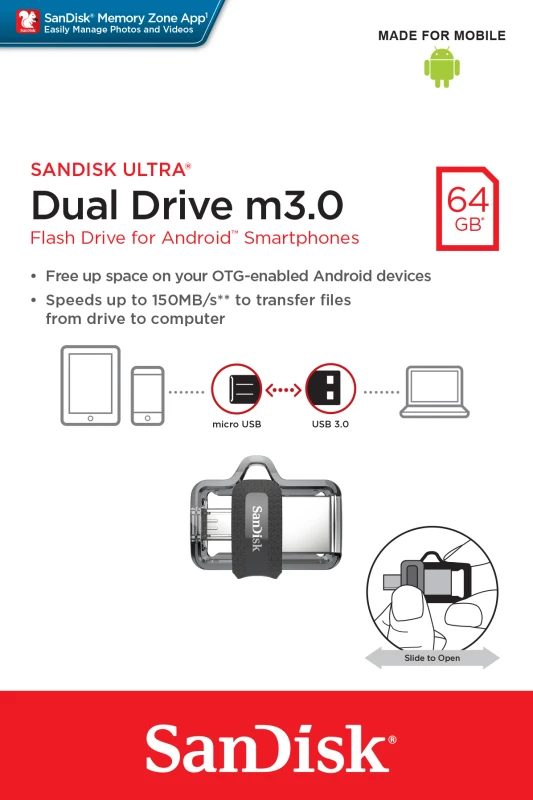 SanDisk Ultra Dual Drive (SDDD3-064G-G46) USB flash 64GB m3.0