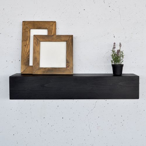 Raf286 Black Decorative Wooden Wall Shelf