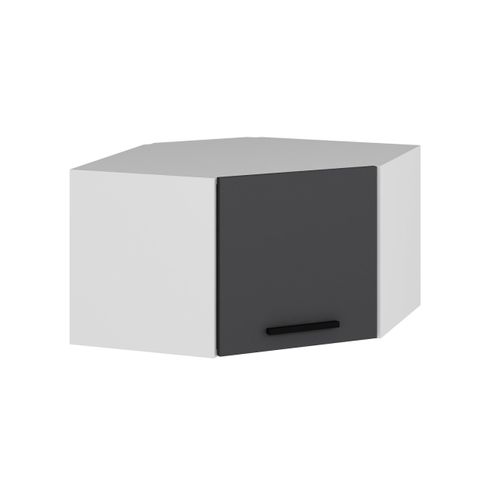 Kale Corner - White, Anthracite White Anthracite Wall Cabinet