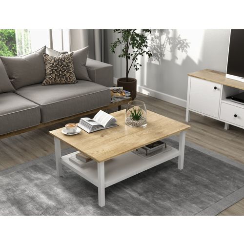 FRN-20081 Wooden White Coffee Table