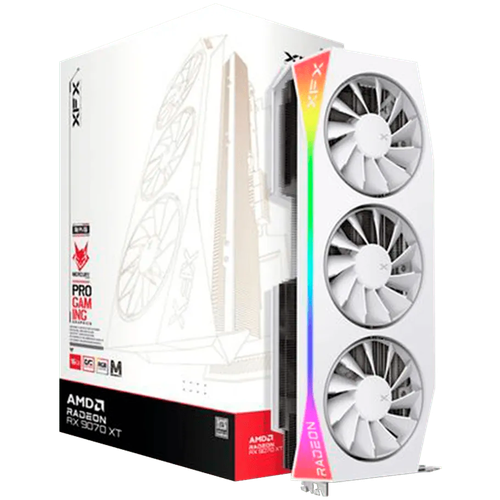 XFX Mercury AMD Radeon RX 9070XT OC White Magnetic Air Edition