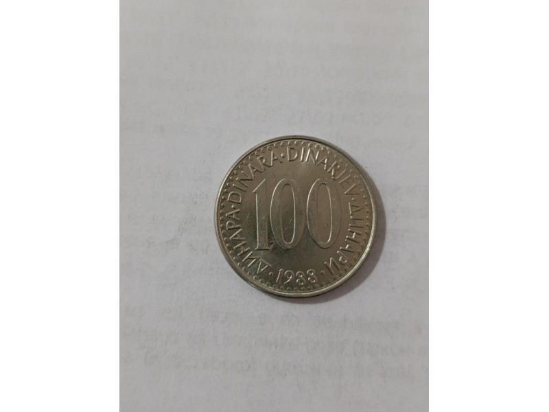 100 dinara 1988