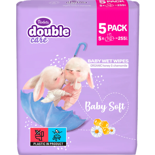 Violeta Baby vlažne maramice Soft 5 Pack