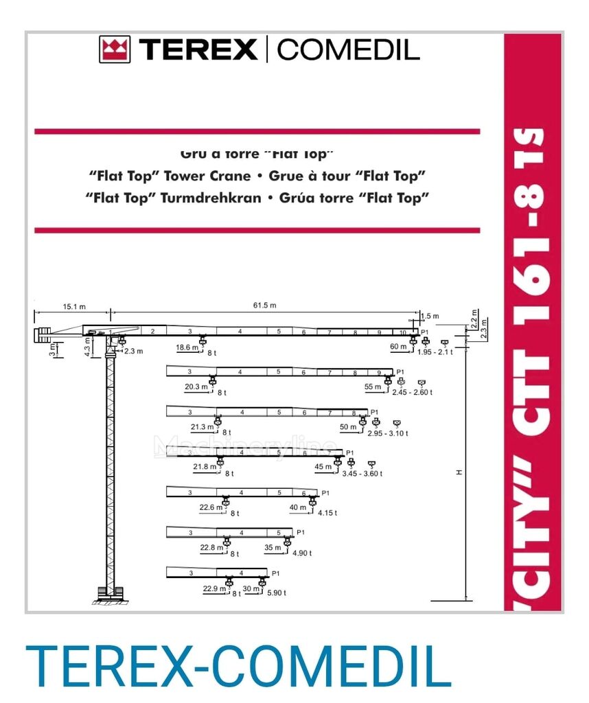 Terex CTT 161-8 toranjska dizalica