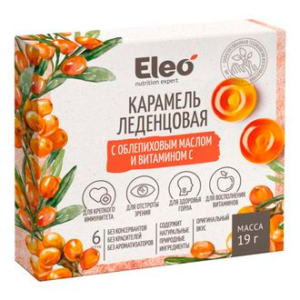Tvrde bombone s uljem pasjeg trna i vitaminom C " Eleo", 19 g, 6 kom.