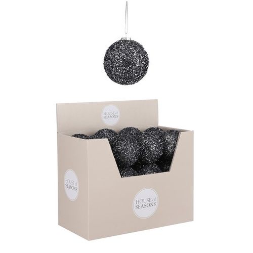 Novogodišnja dekoracija - HANGING BALL 8cm 1101088 - Anthracite - EDL