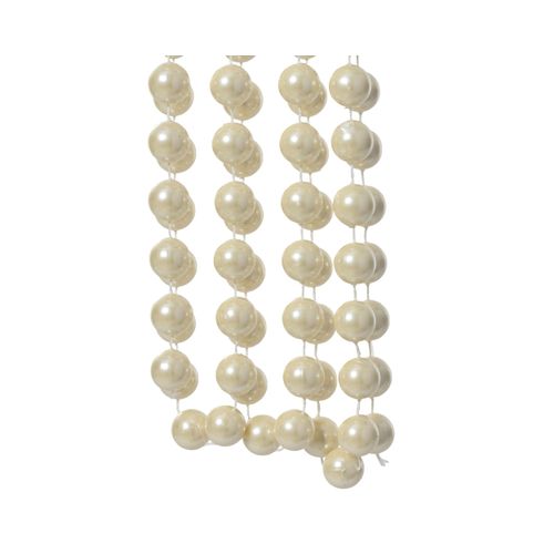 Novogodišnja dekoracija - BEAD GARLAND 2.7m 001714 - Cream - KMG