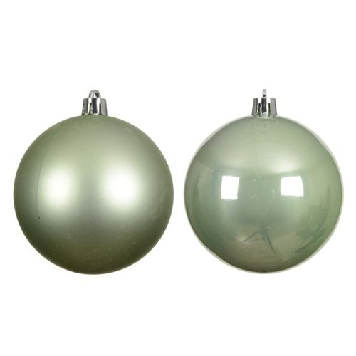 Novogodišnja dekoracija - HANGING BAUBLE SET MIX 6pcs 8cm 022674 - Matcha green - KMG