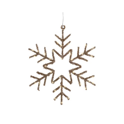 Novogodišnja dekoracija - LED SNOWFLAKE 40cm 489386 - Gold - KMG