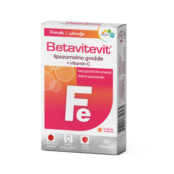 BETAVITEVIT GVOŽÐE I VITAMIN C 30 TABLETA