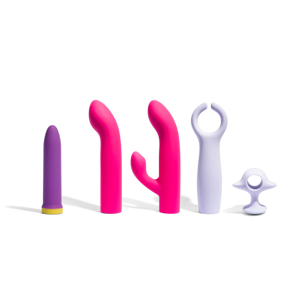 Mini vibrator Bali ljubičasti i dodaci