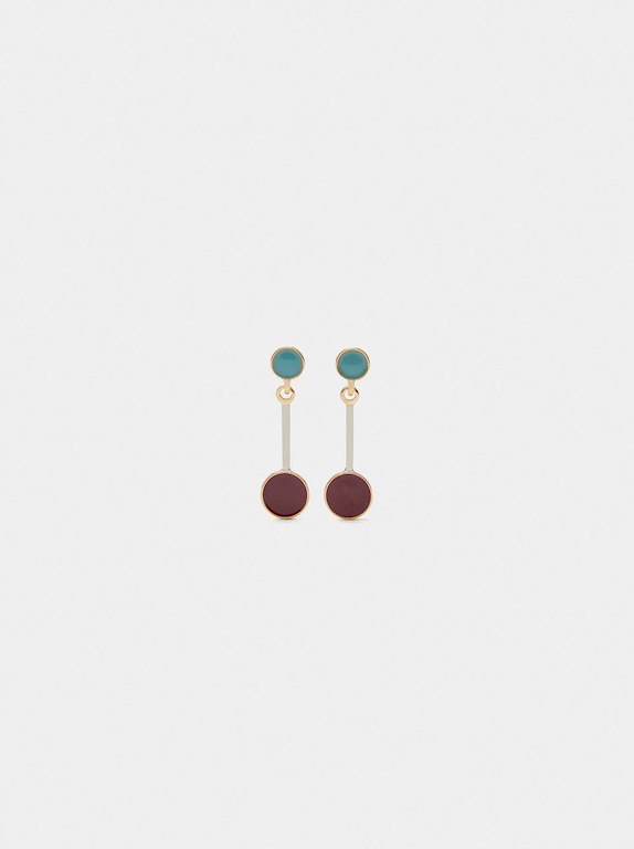 LONG EARRINGS WITH ENAMEL