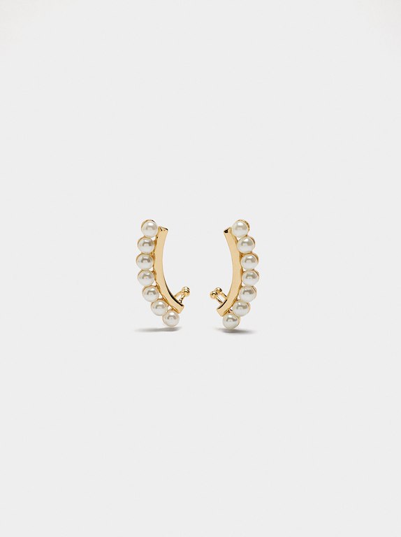 EARJACKET EARRINGS WITH PEARLS
