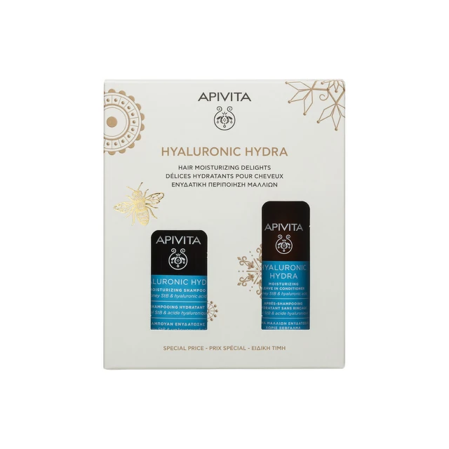 Apivita Šampon Hijaluron Hydra za hidrataciju kose, 250 ml + Hijaluron Hydra hidratantni leave in regenerator za kosu, 100 ml SET