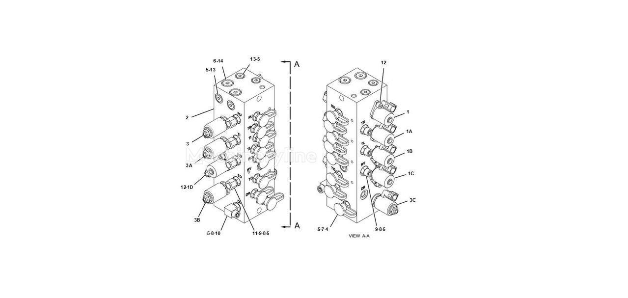 Caterpillar 2473026 hidraulični razvodnik za Caterpillar D10T D11T buldožera