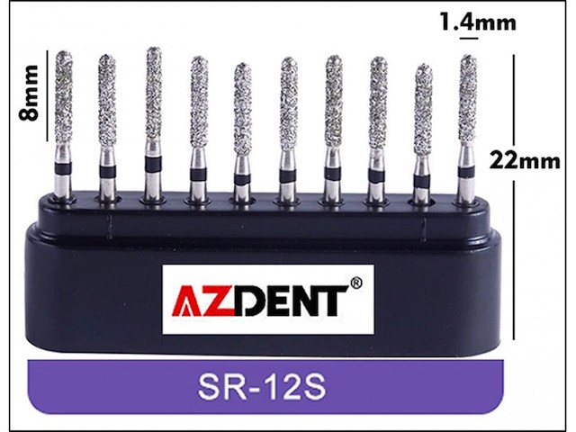 Dijamantski boreri za turbinu SR-12S Azdent
