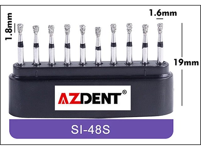 Dijamantski boreri za turbinu SI-48S Azdent