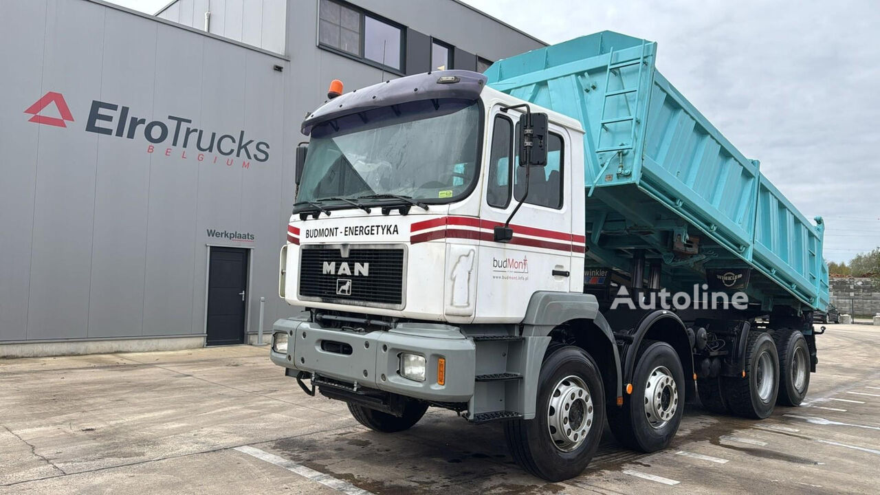 MAN 35.414 (6 CYLINDER / GOOD CONDITION / 8X4 / BIG AXLE / STEEL SUS kiper