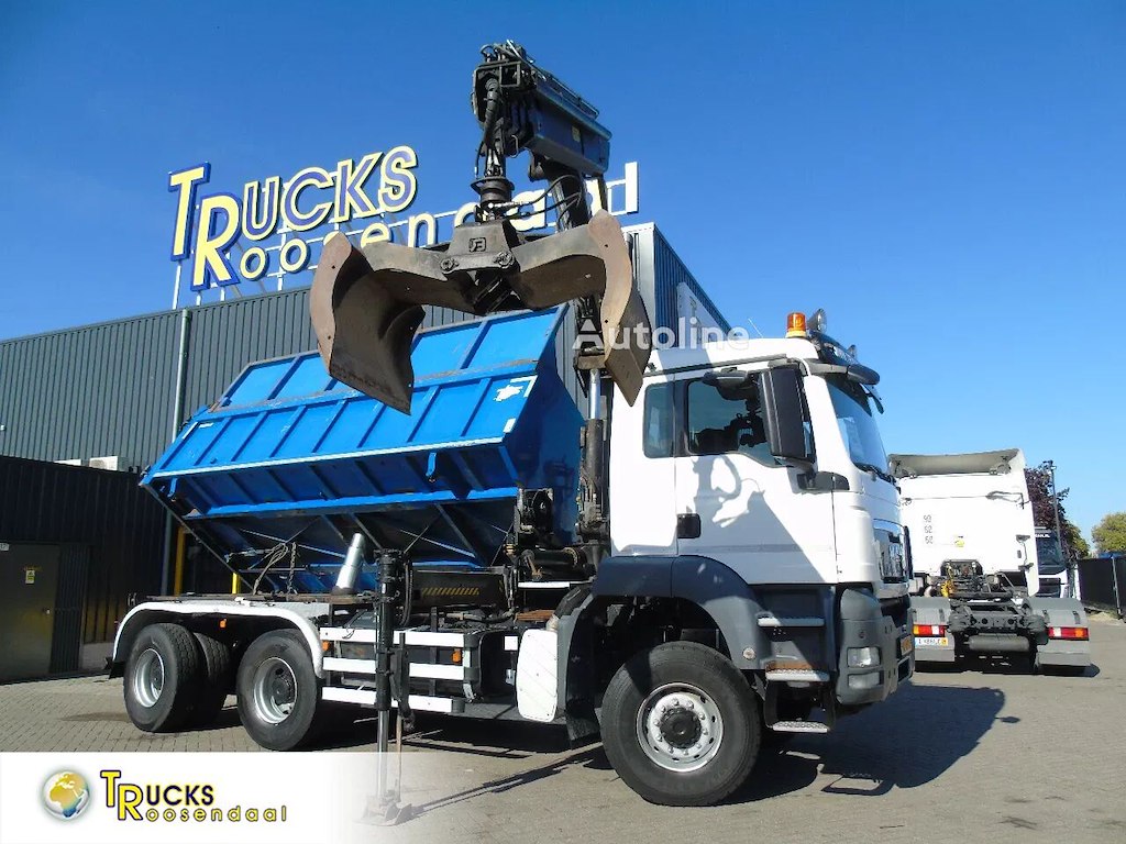 MAN TGS 26.400 + 6x6 + HIAB 166 E3 HIPRO + 3SIDE TIPPER kiper