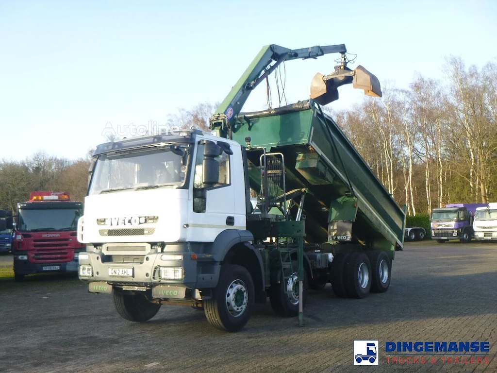 IVECO AD340T36 8x4 RHD tipper + HMF 1244 Z1 kiper
