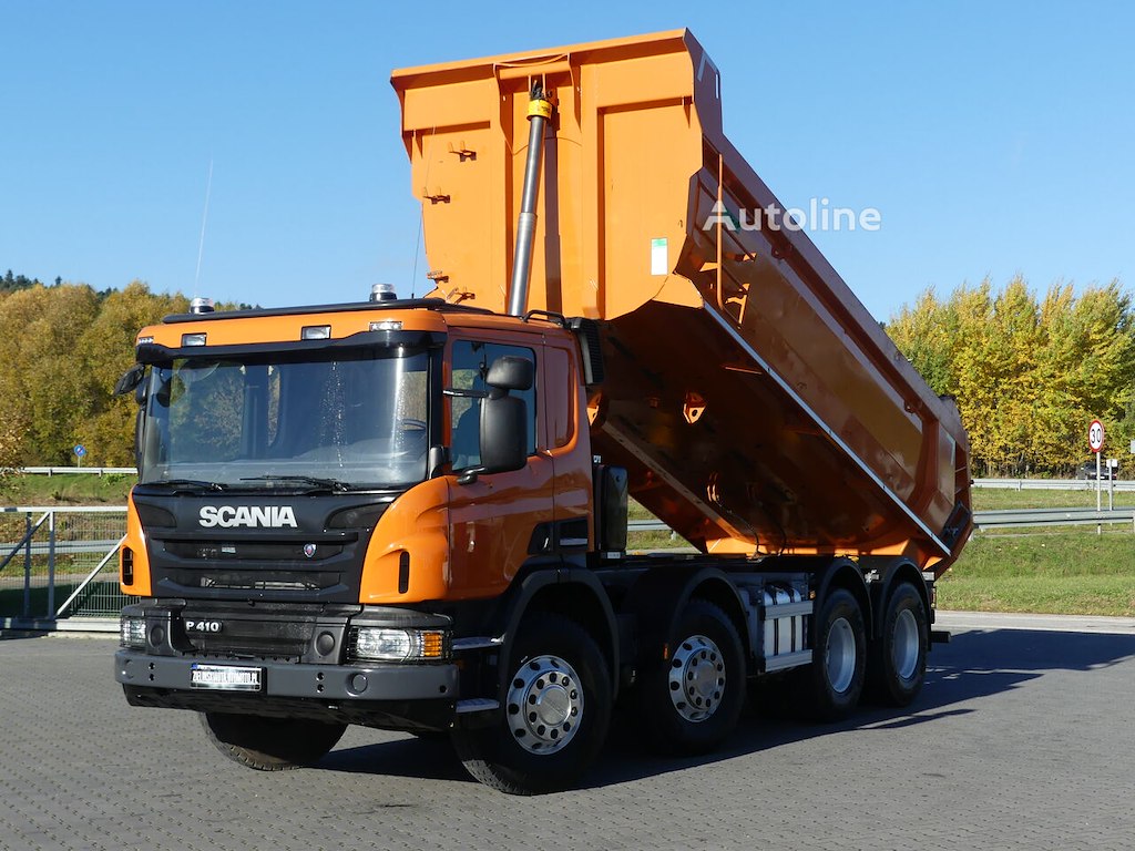 Scania P410 8x4 / WYWROTKA TYLNO ZSYPOWA / ALUFELGI / Ładowność 20755 k kiper