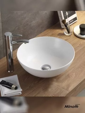 NADGRADNI LAVABO MAT BELI 41,5CM MINOTTI