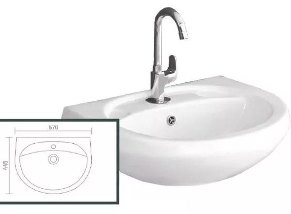 LAVABO CLASSIC 57×44,5CM KET