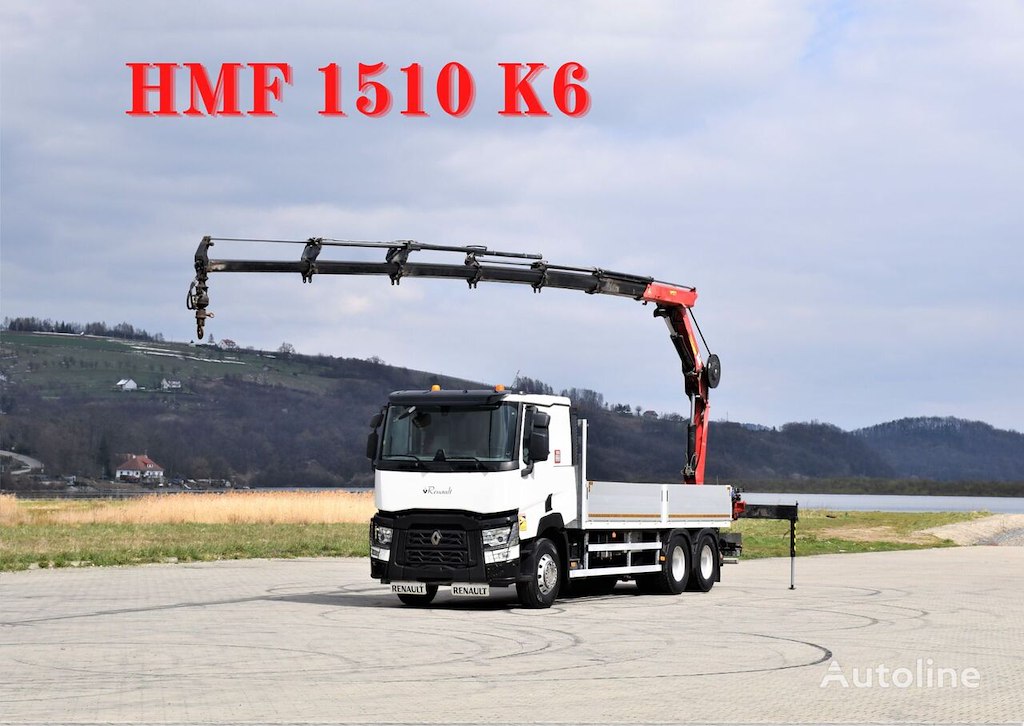Renault C 460 * HMF 1510 K6 + FUNK * 6x4 kamion s ravnom platformom