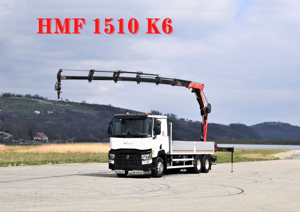 Renault C 460 * HMF 1510 K6 + FUNK * 6x4 kamion s ravnom platformom