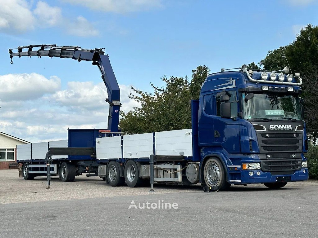 Scania R560 V8 2012 HMF 30TM!!CRANE/KRAN/GRUE!! 6x2!FULL OPTION!! kamion s ravnom platformom