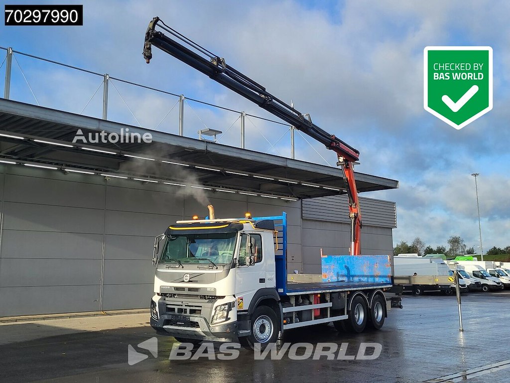 Volvo FMX 450 FMX 6X4 Palfinger PK 18002 EH Crane Manual Euro 6 kamion s ravnom platformom