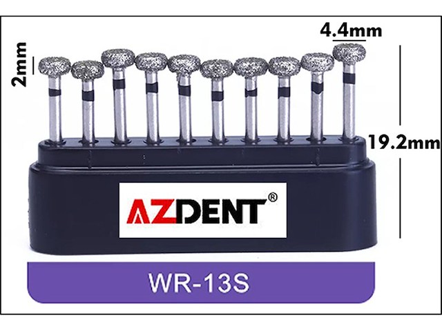 Dijamantski boreri za turbinu WR-13S Azdent