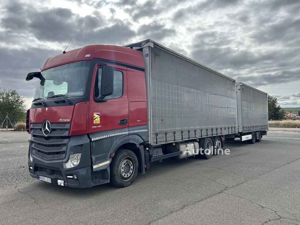 Mercedes-Benz Actros 2545 kamion sa klizna zavesa cerada + prikolica sa kliznom ceradom