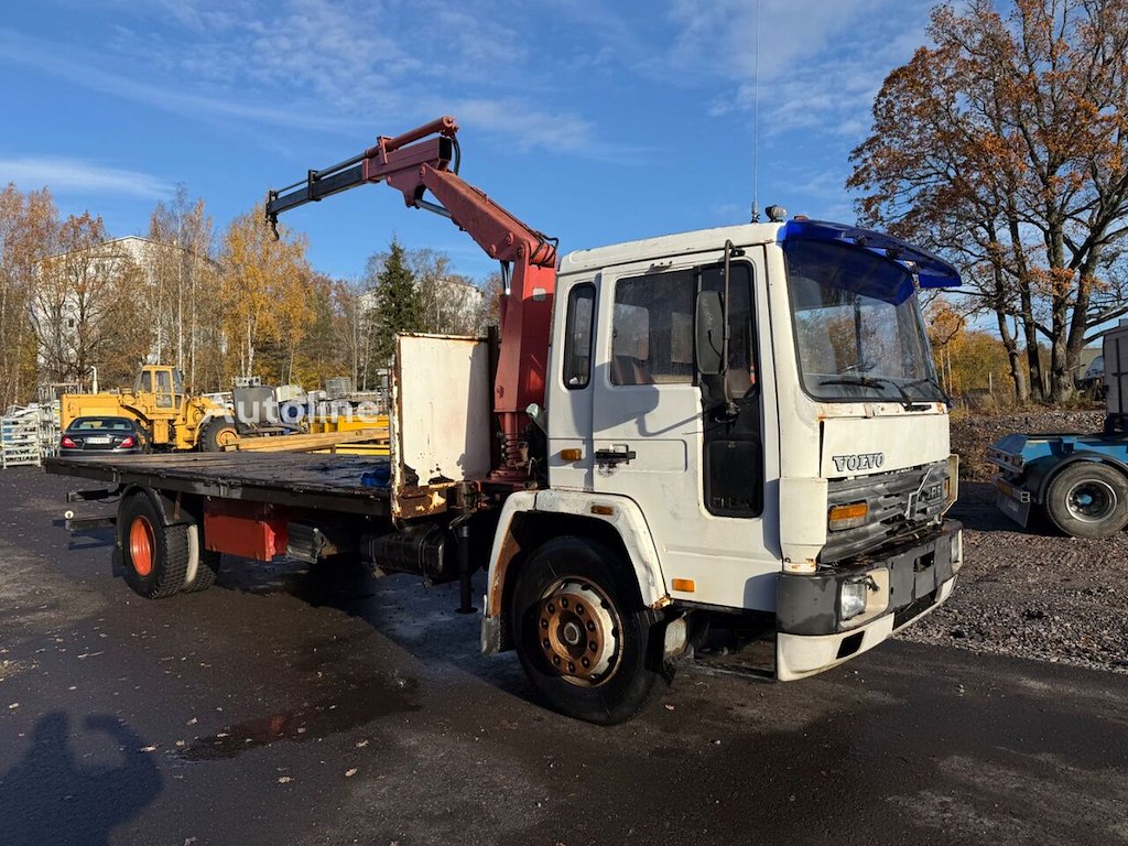 Volvo FL616 full steel 10 bolt manual crane ferrari kamion platforma
